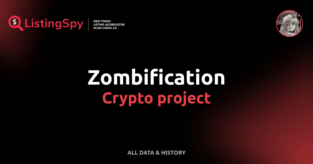 Zombification crypto project: Zombify token listings, events, analysis ...