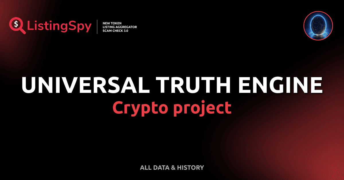 UNIVERSAL TRUTH ENGINE crypto project: UTE token listings, events ...