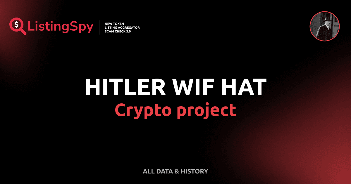 HITLER WIF HAT crypto project: HWH token listings, events, analysis ...