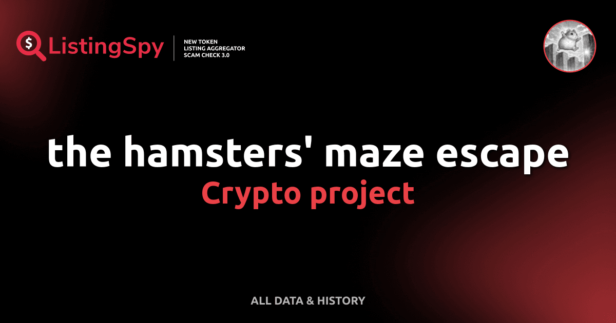 the hamsters' maze escape crypto project: hme token listings, events ...