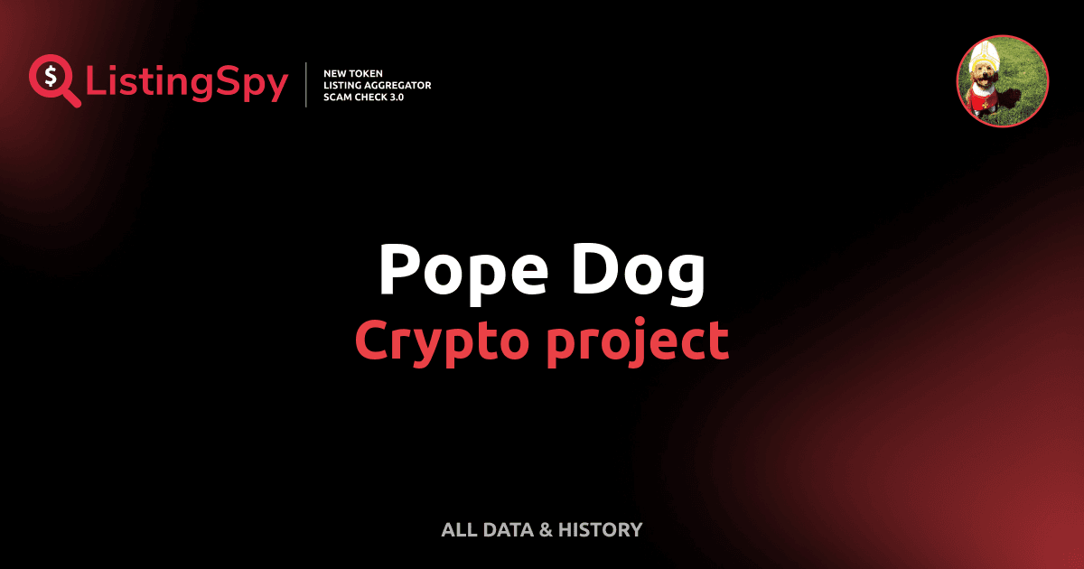 Pope Dog crypto project: CUBBY token listings, events, analysis | ListingSpy