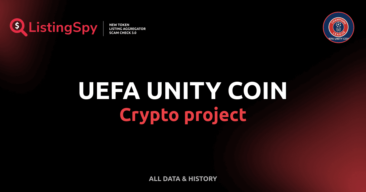 UEFA UNITY COIN crypto project: UUC token listings, events, analysis | ListingSpy