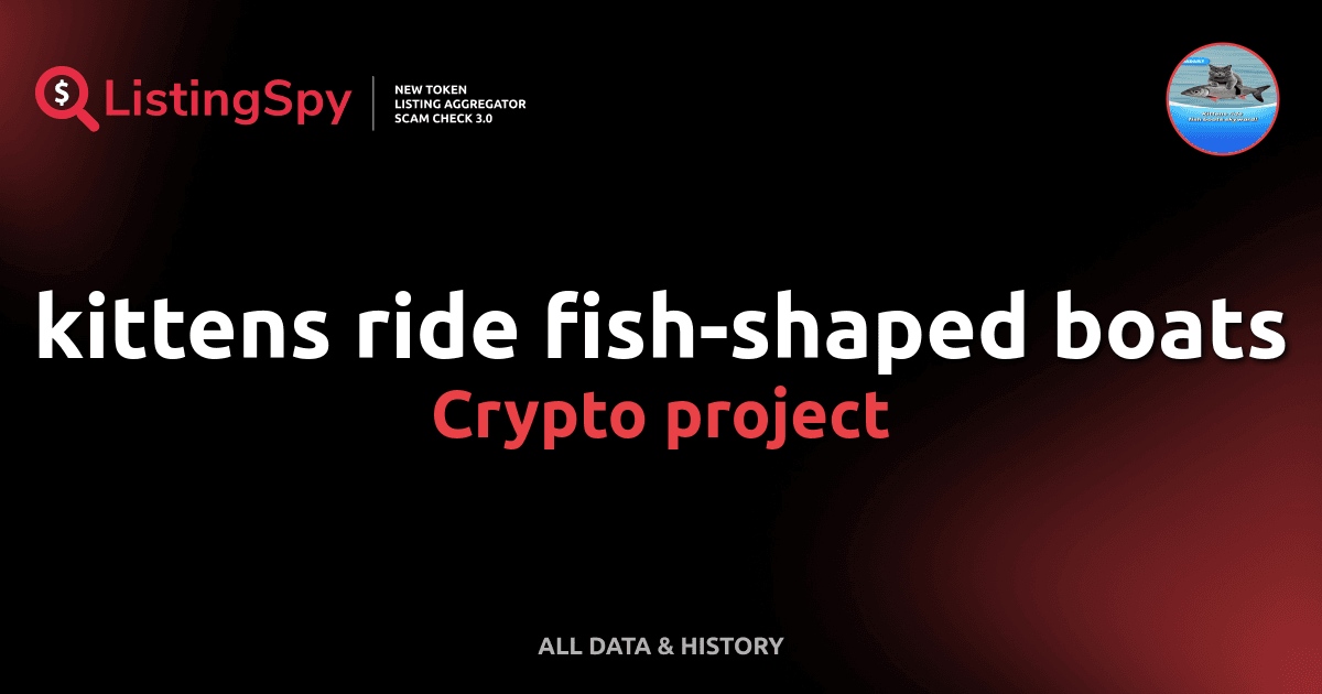 kittens ride fish-shaped boats crypto project: KRFB token listings ...