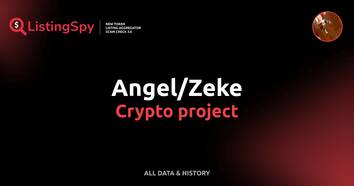 Angel/Zeke crypto project: AZ token listings, events, analysis | ListingSpy