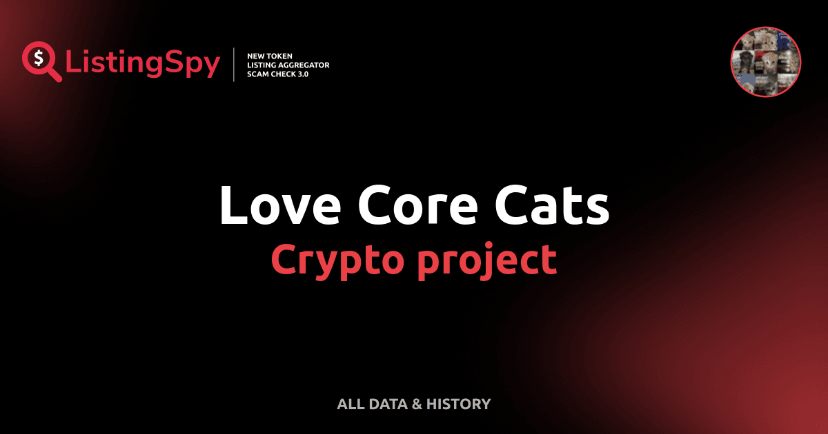 Love Core Cats crypto project: Lovecore token listings, events ...
