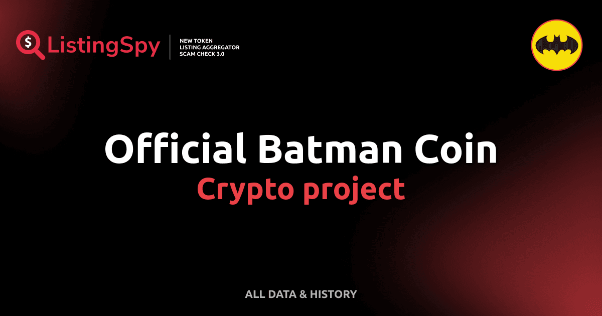 Official Batman Coin crypto project: BATMAN token listings, events ...