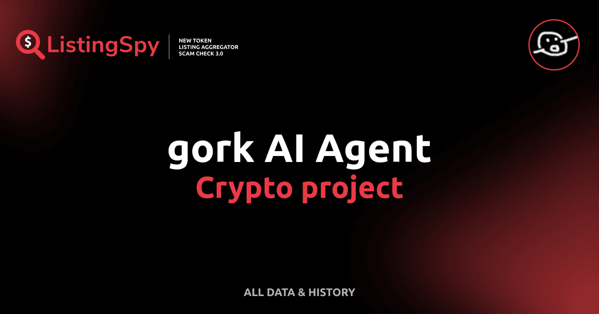 gork AI Agent crypto project: gork token listings, events, analysis | ListingSpy