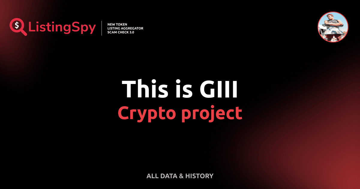 This is GIII crypto project: G3 token listings, events, analysis ...