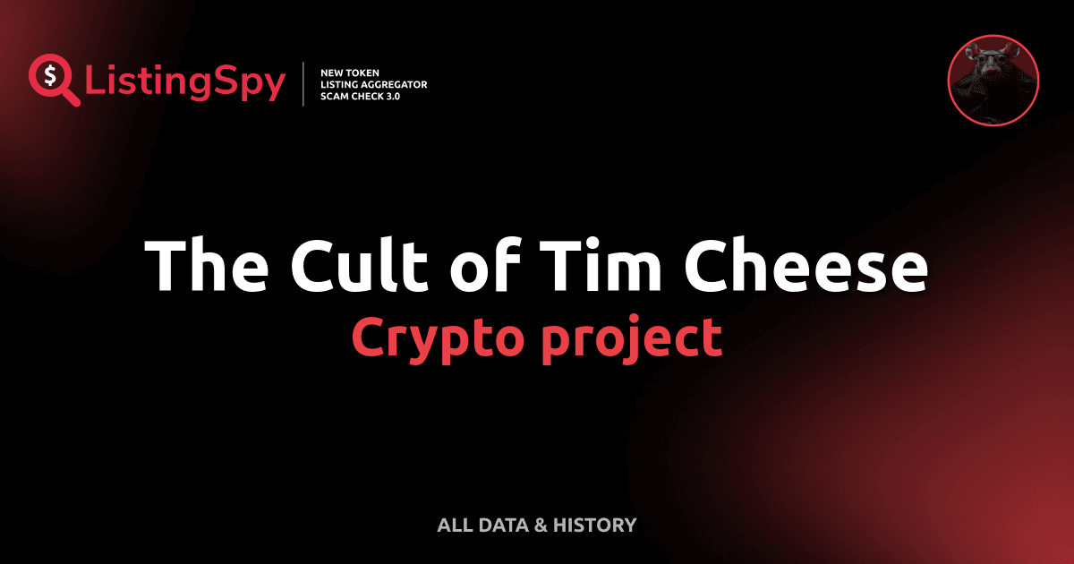 The Cult of Tim Cheese crypto project: CHEESE token listings, events ...