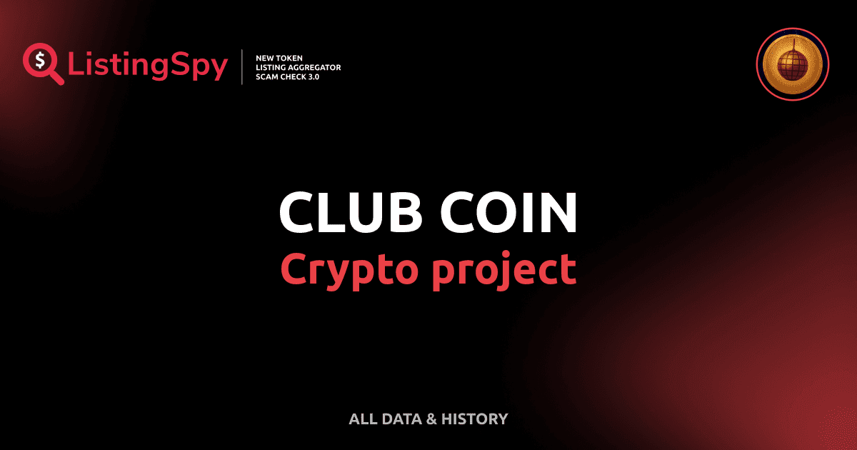 CLUB COIN crypto project: CLUB token listings, events, analysis ...