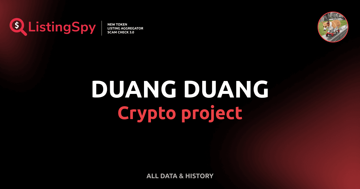 DUANG DUANG crypto project: DUANG token listings, events, analysis | ListingSpy
