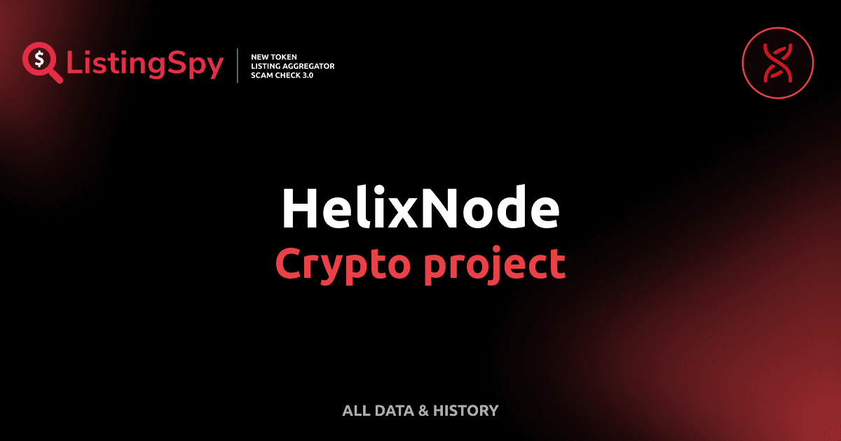 HelixNode crypto project: HLX token listings, events, analysis | ListingSpy