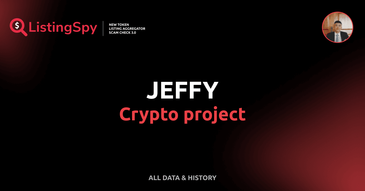 JEFFY crypto project: JEFFY token listings, events, analysis | ListingSpy