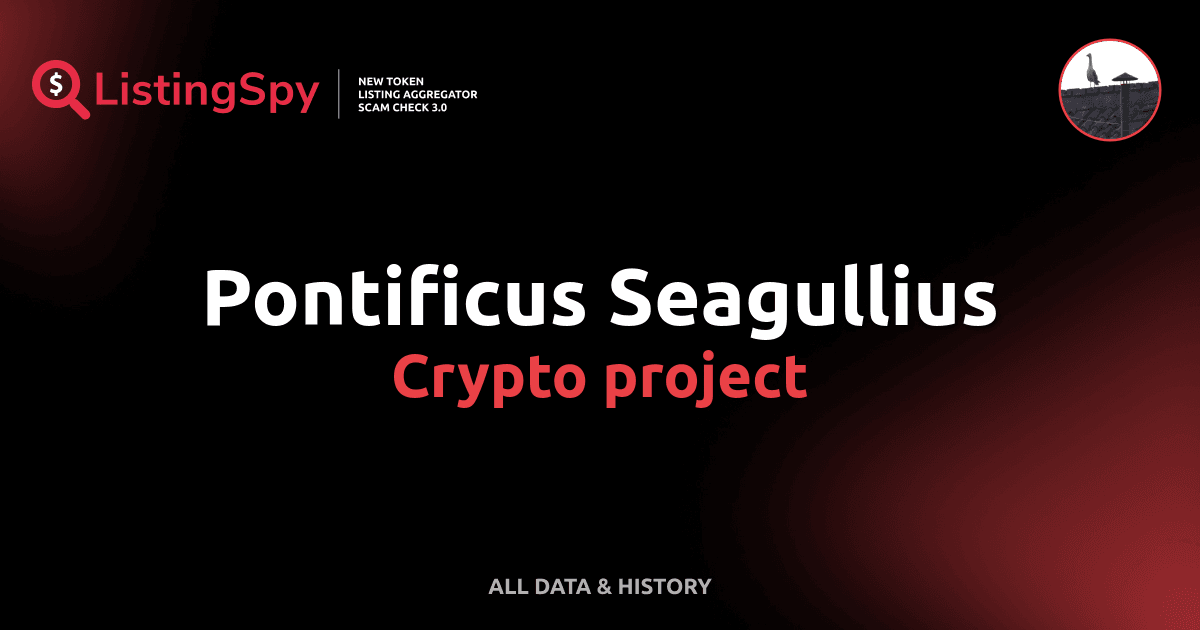 Pontificus Seagullius crypto project: Seagullius token listings, events ...