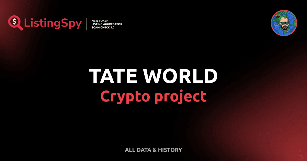 TATE WORLD crypto project: TWRLD token listings, events, analysis ...