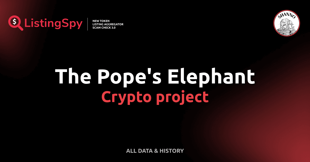 The Pope's Elephant crypto project: HANNO token listings, events ...