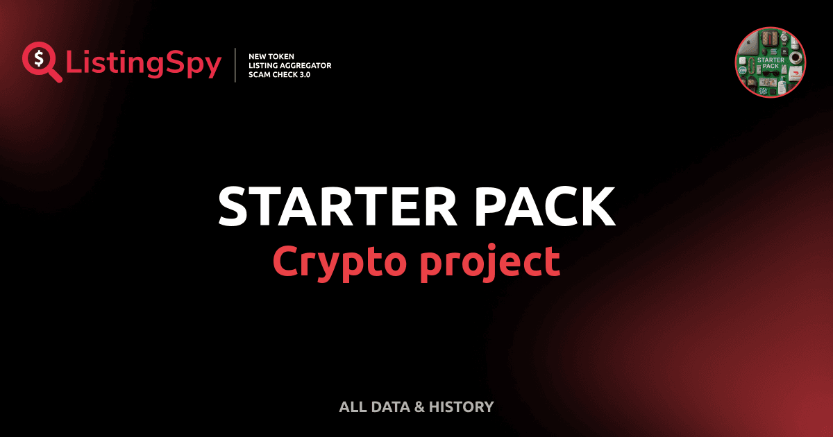 STARTER PACK crypto project: PACK token listings, events, analysis ...