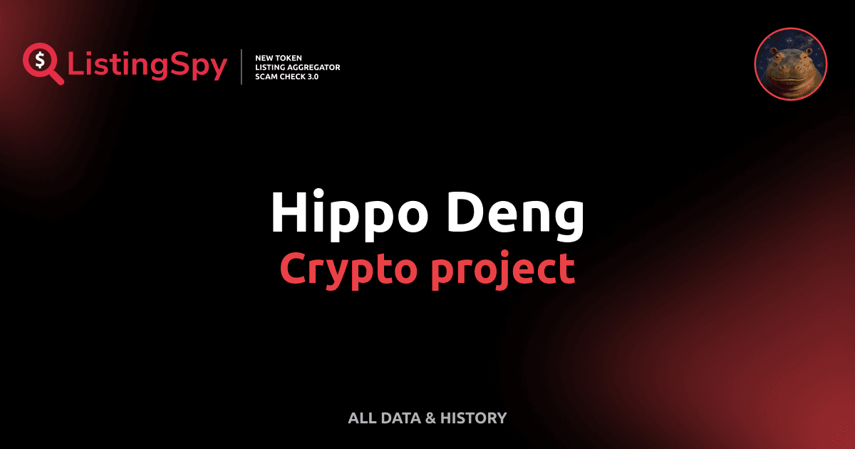 Hippo Deng crypto project: HIPPO token listings, events, analysis ...