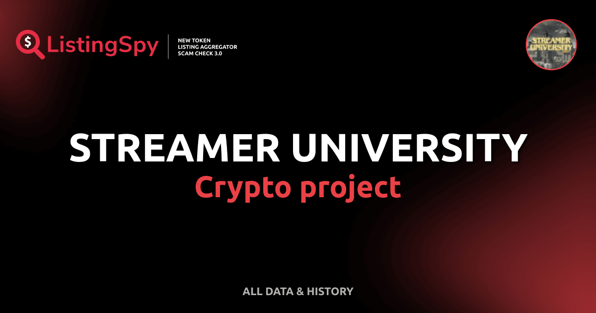 STREAMER UNIVERSITY crypto project: STU token listings, events ...