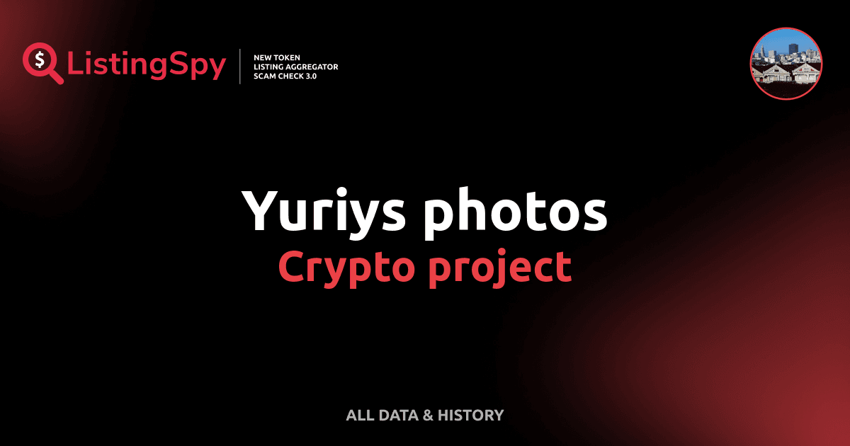 Yuriys photos crypto project: PHOTOS token listings, events, analysis | ListingSpy