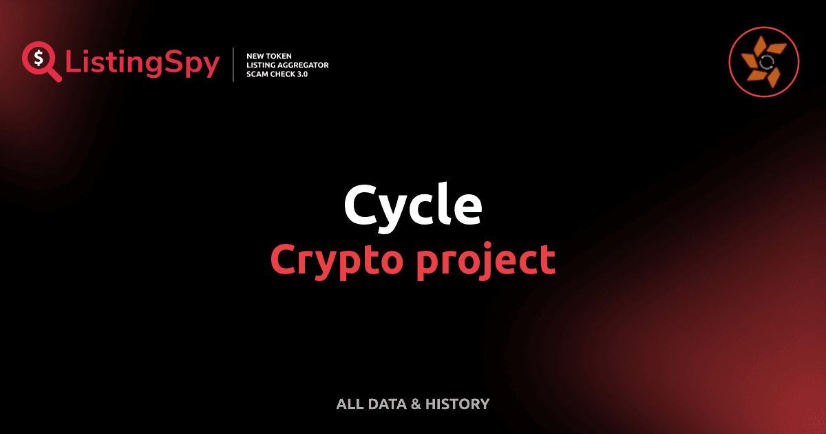 Cycle crypto project: Cycle token listings, events, analysis | ListingSpy