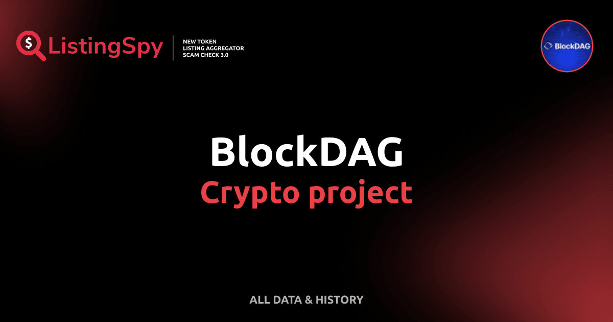 BlockDAG crypto project: BDAG token listings, events, analysis | ListingSpy
