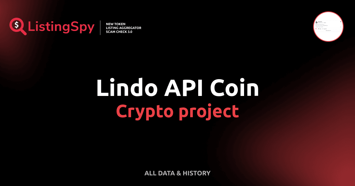 Lindo API Coin crypto project: LINDO token listings, events, analysis ...