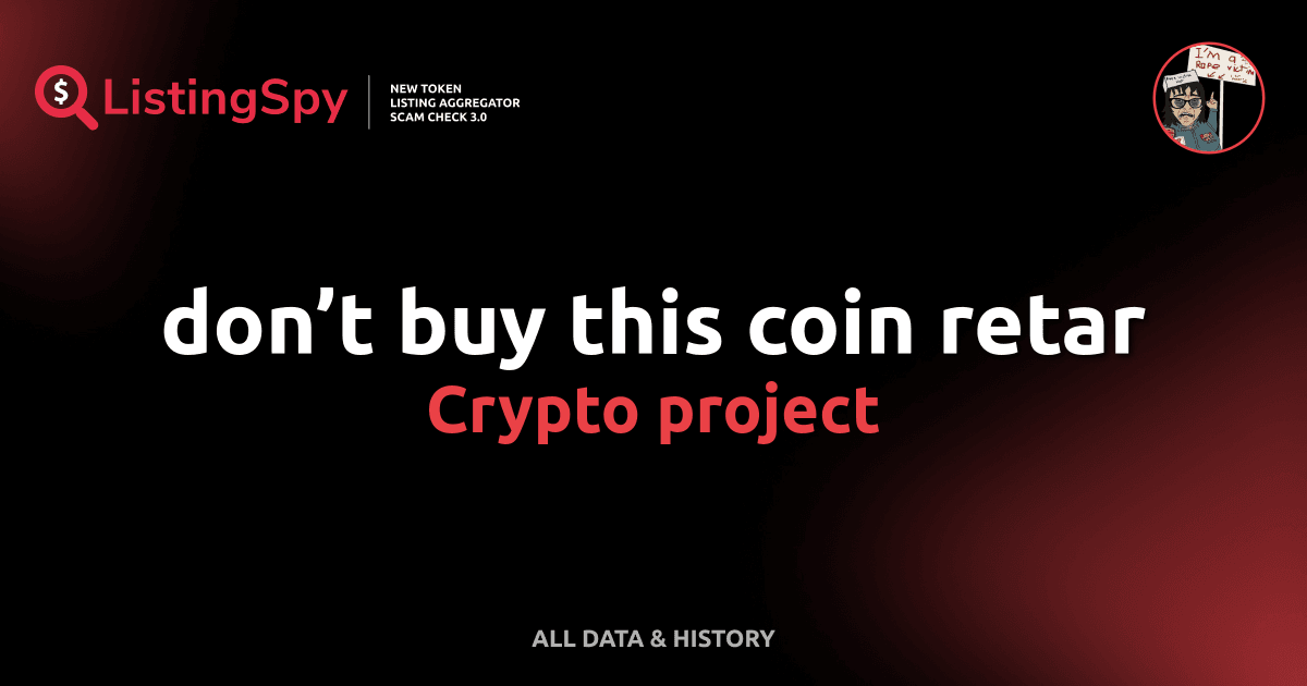 don’t buy this coin retar crypto project: DBTCR token listings, events ...