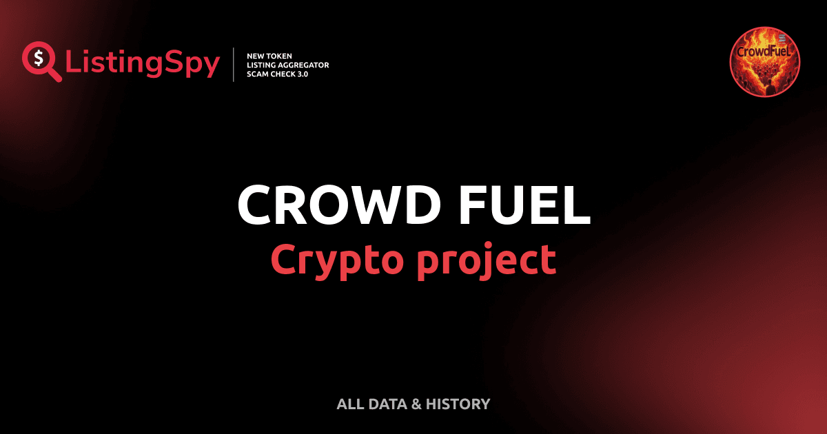 CROWD FUEL crypto project: CRWD token listings, events, analysis | ListingSpy