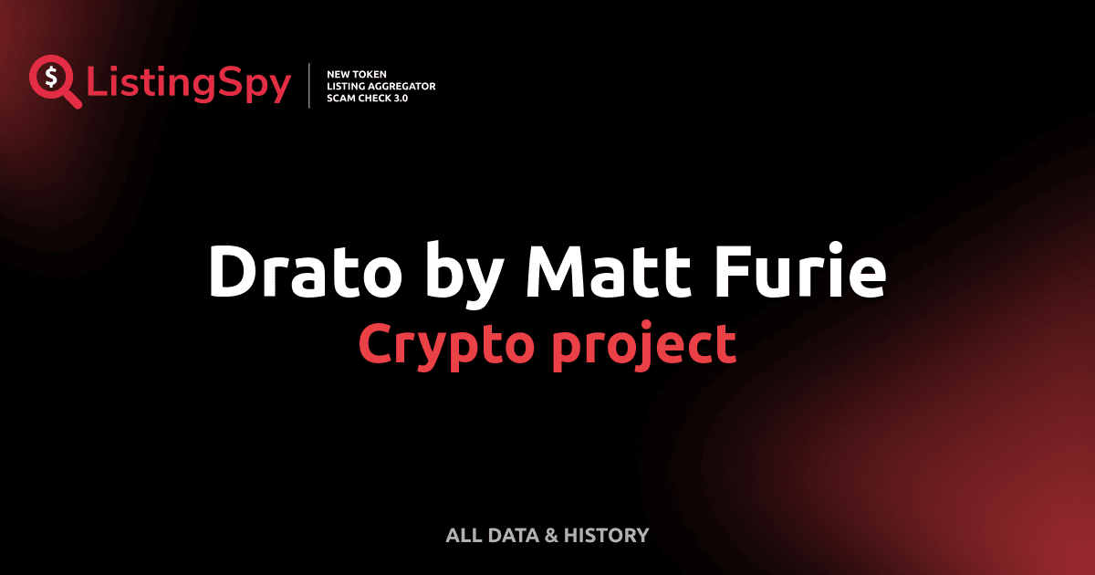 Drato by Matt Furie crypto project: DRATO token listings, events, analysis | ListingSpy