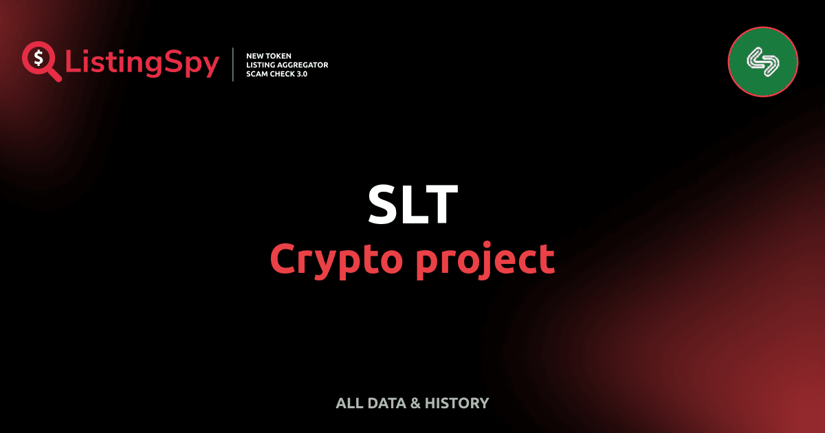 SLT crypto project: SLT token listings, events, analysis | ListingSpy
