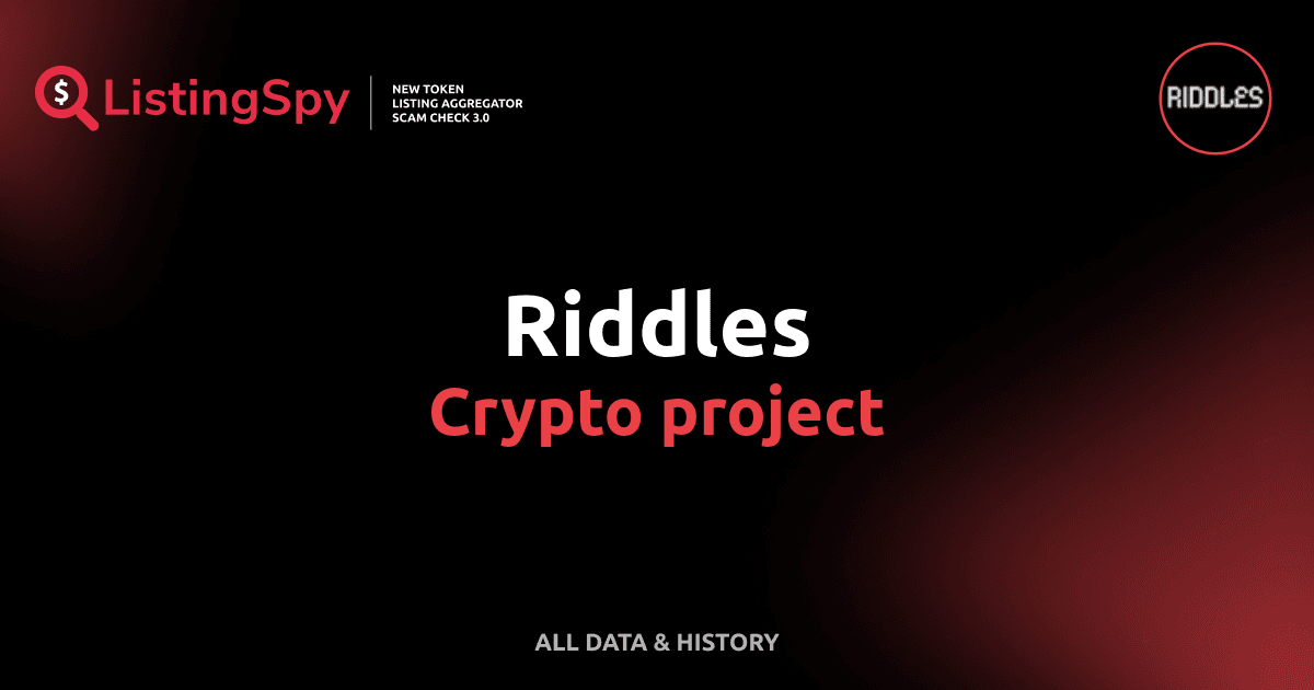 Riddles crypto project: RIDDLE token listings, events, analysis ...