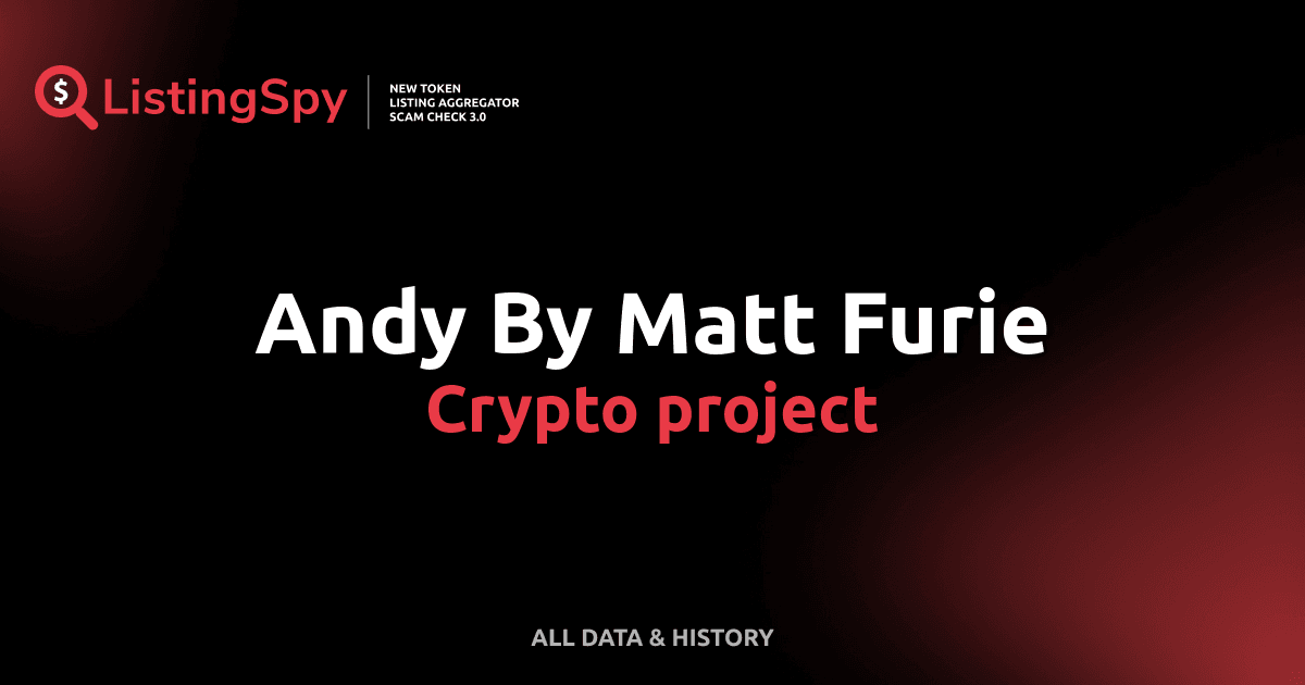 Andy By Matt Furie crypto project: ANDY token listings, events ...