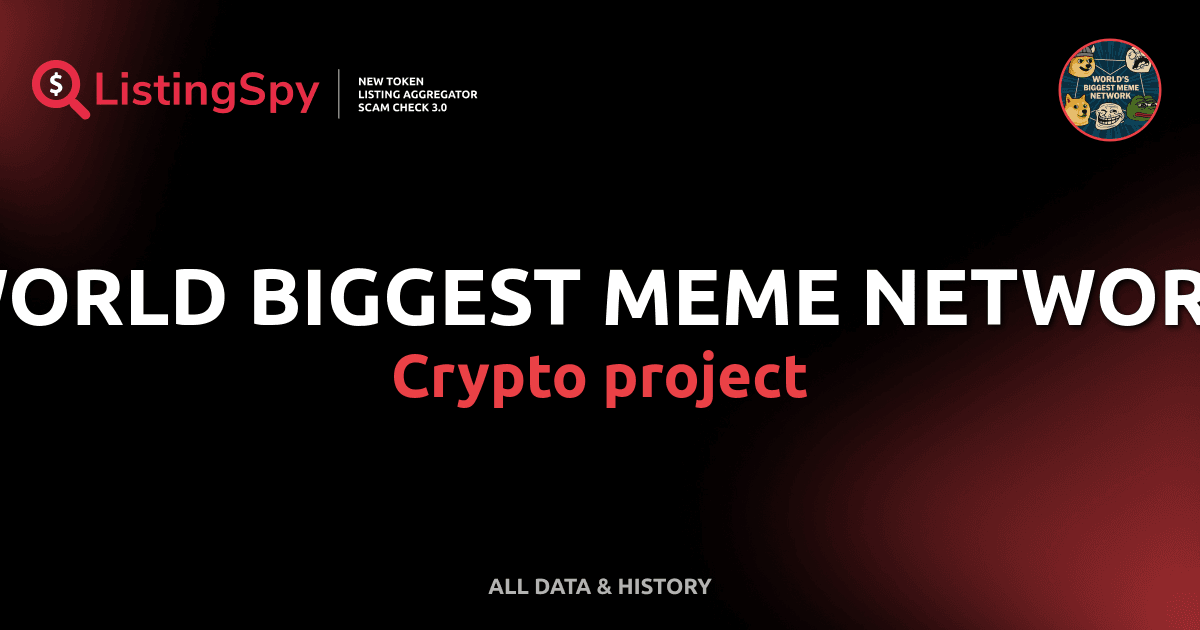 WORLD BIGGEST MEME NETWORK crypto project: MEME token listings, events ...