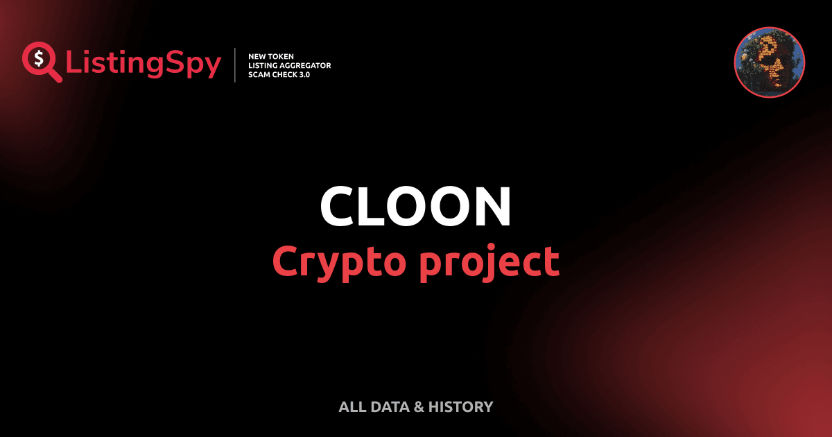 CLOON crypto project: CLOON token listings, events, analysis | ListingSpy
