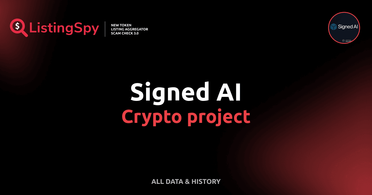 Signed AI crypto project: SIGNED token listings, events, analysis ...