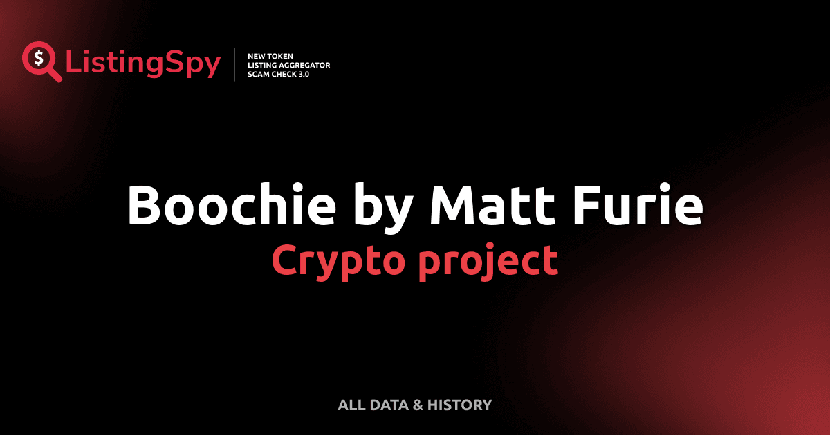 Boochie by Matt Furie crypto project: BOOCHIE token listings, events, analysis | ListingSpy