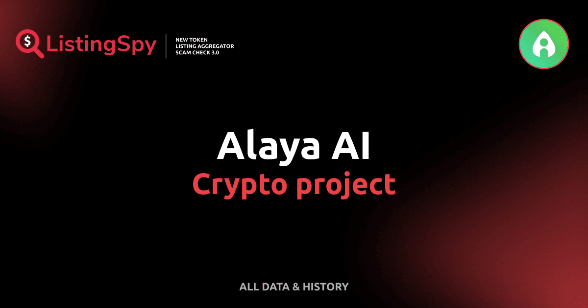 Alaya AI crypto project: AGT token listings, events, analysis | ListingSpy