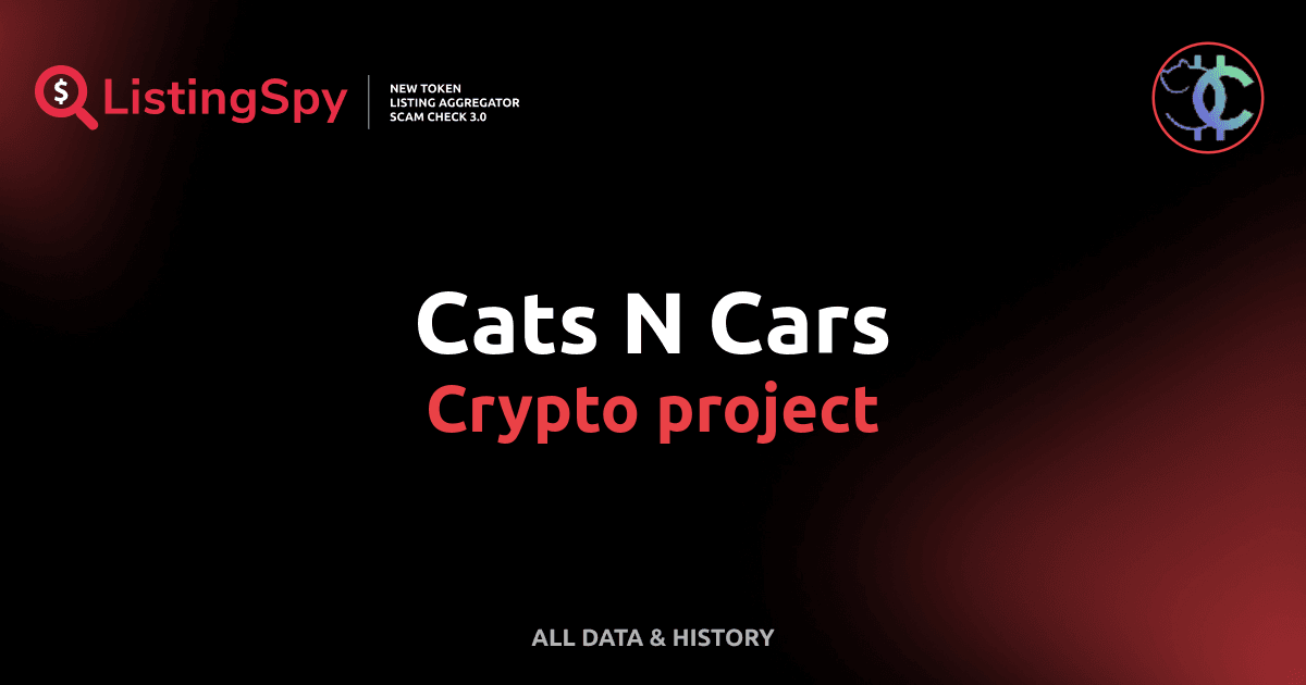 Cats N Cars crypto project: CNC token listings, events, analysis ...