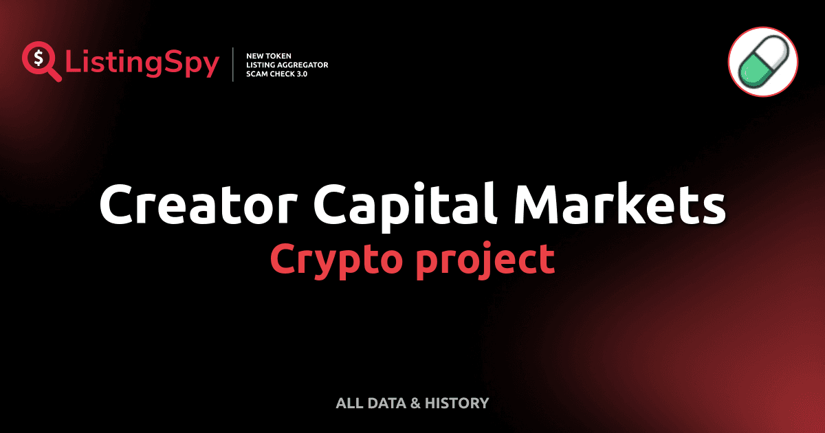 Creator Capital Markets crypto project: CCM token listings, events ...