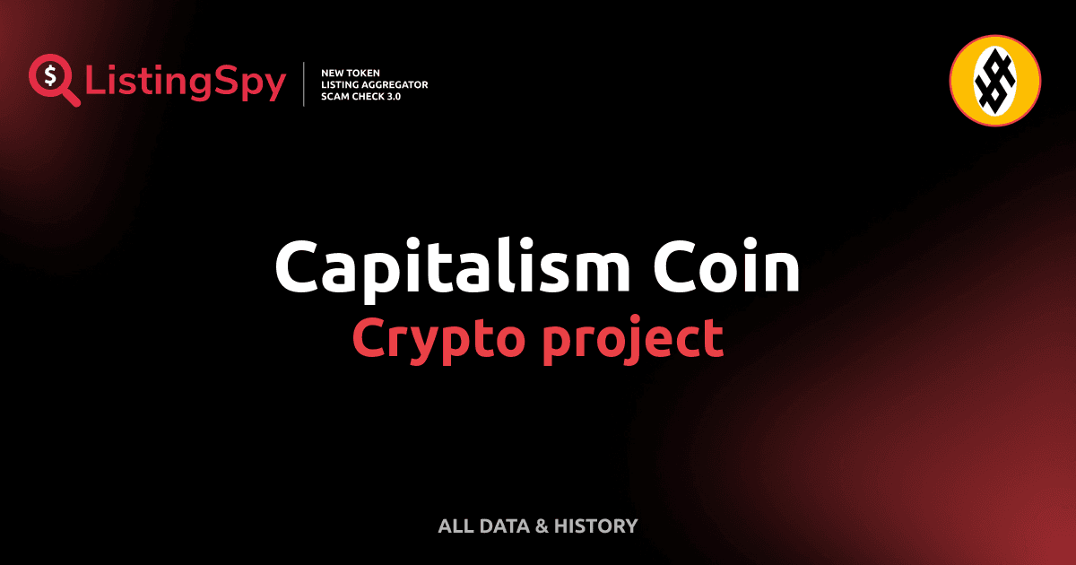 Capitalism Coin crypto project: C.C. token listings, events, analysis ...