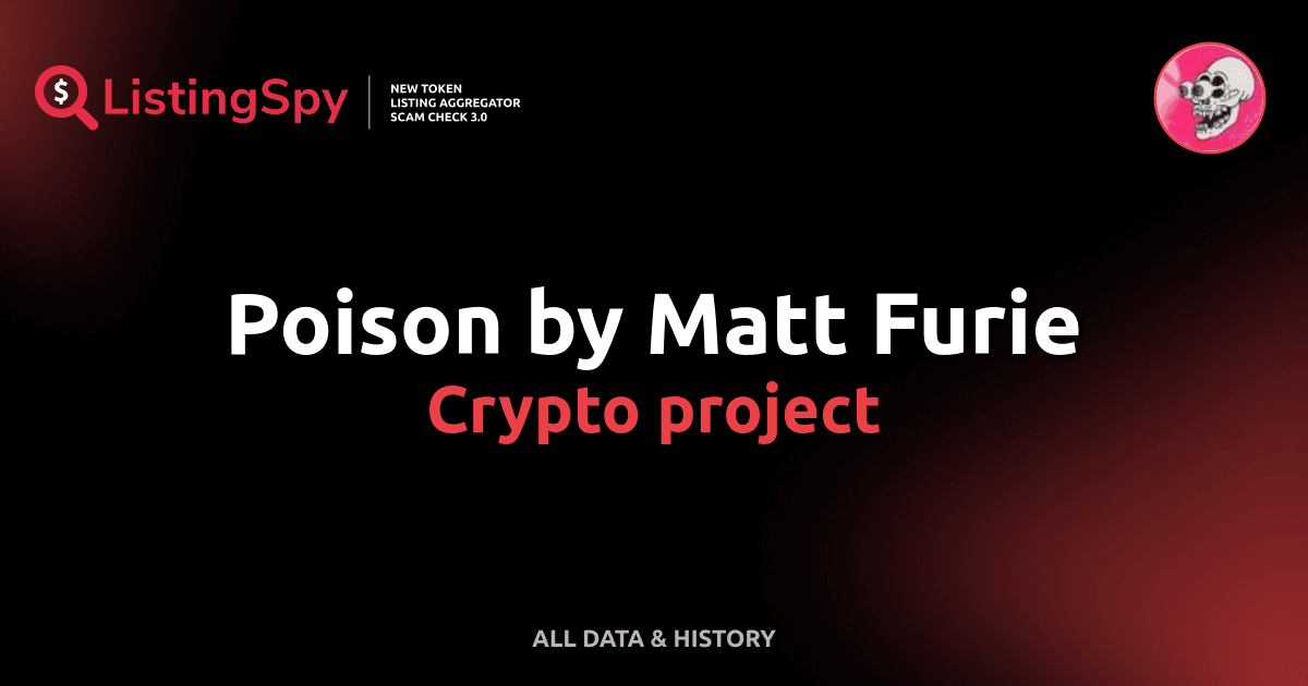 Poison by Matt Furie crypto project: POISON token listings, events ...