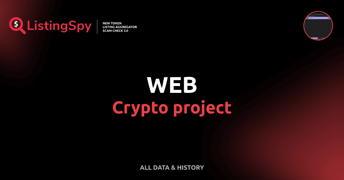 WEB crypto project: 11 token listings, events, analysis | ListingSpy