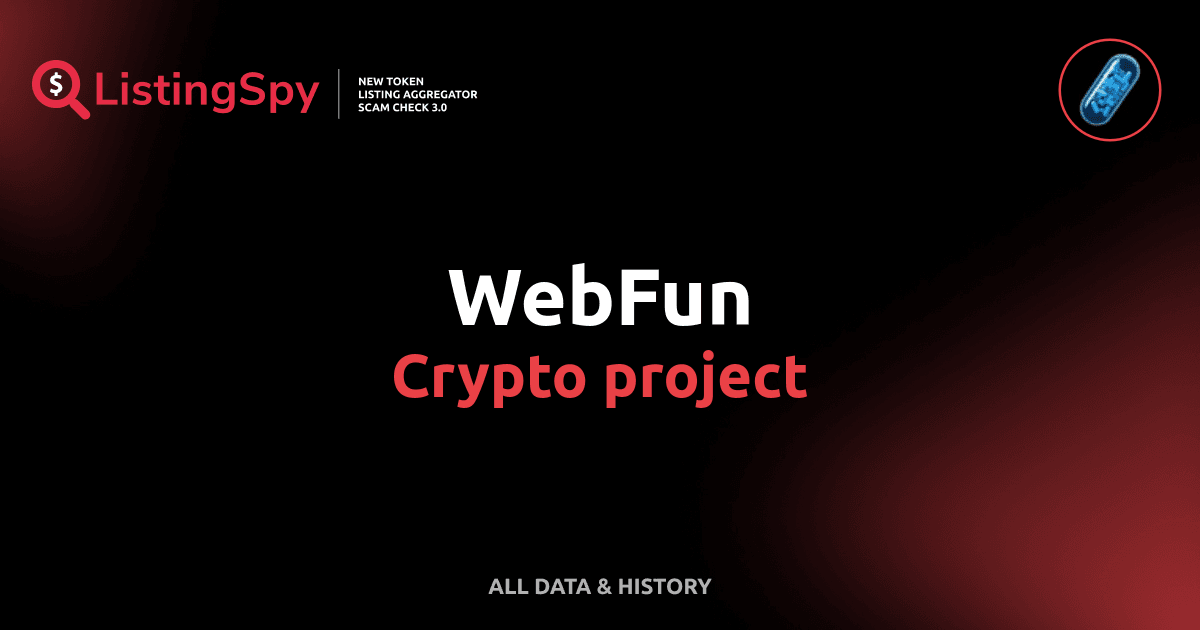 WebFun crypto project: WFUN token listings, events, analysis | ListingSpy