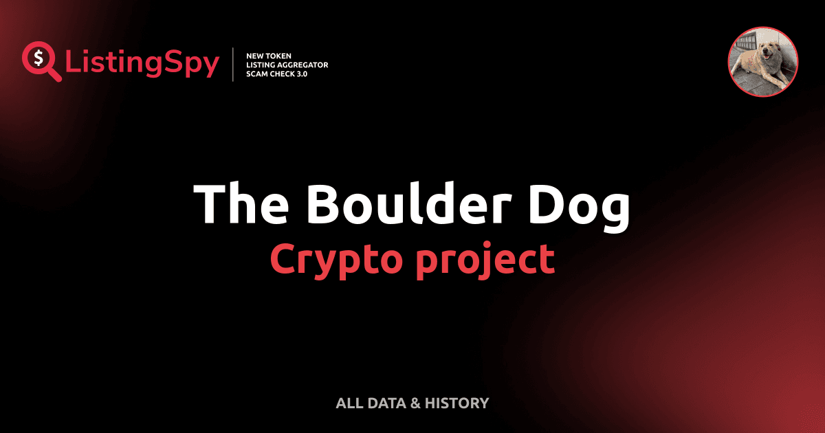 The Boulder Dog crypto project: BOULDER token listings, events ...