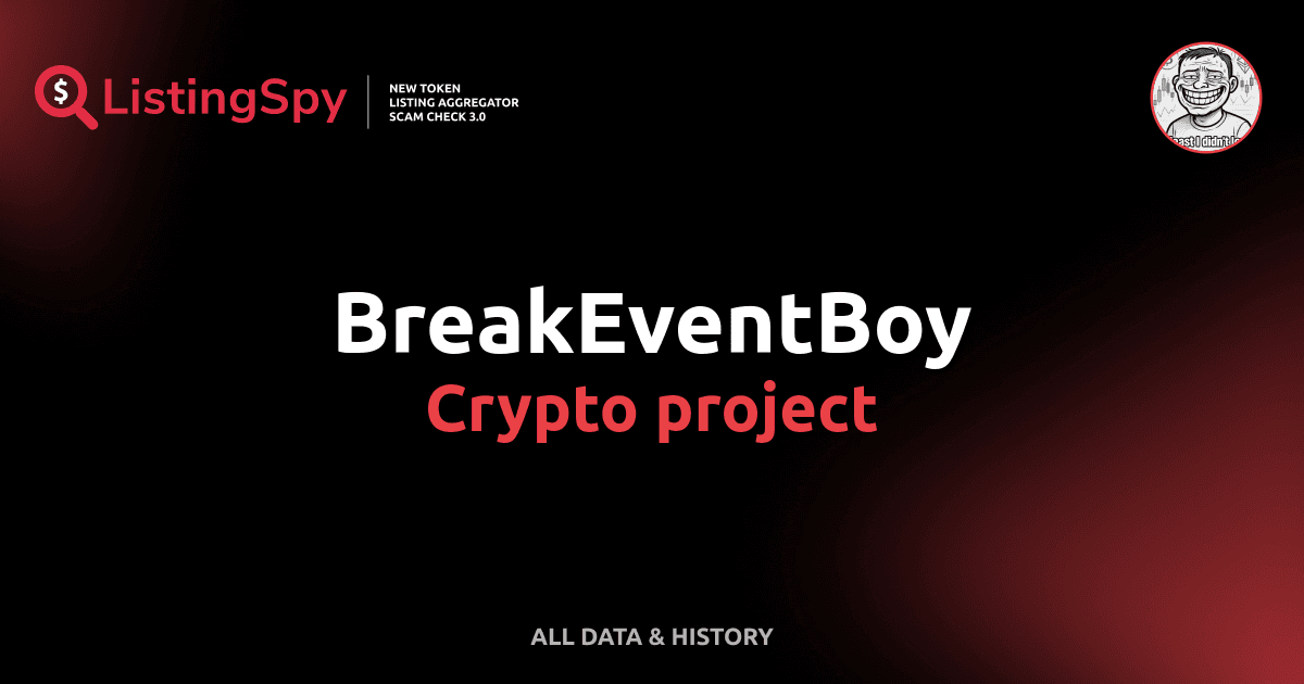 BreakEventBoy crypto project: BEB token listings, events, analysis ...