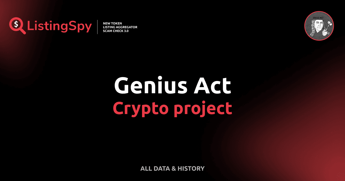 Genius Act crypto project: GENIUS token listings, events, analysis ...