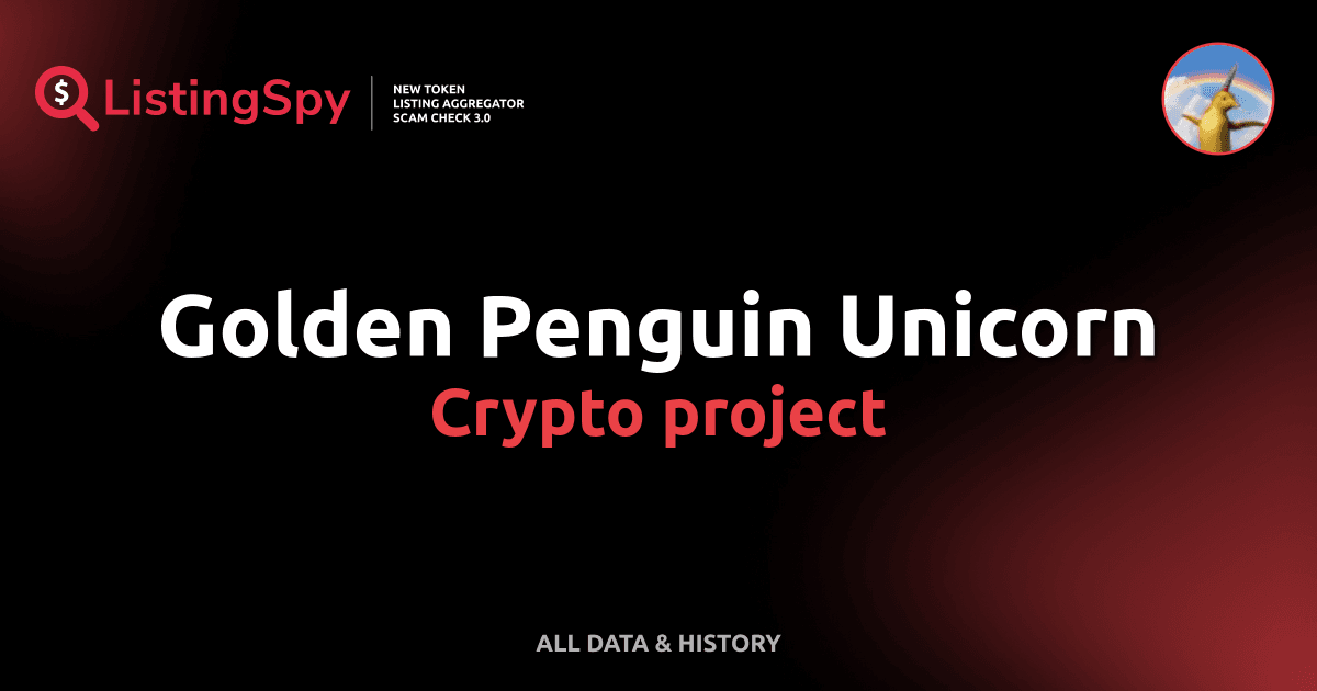 Golden Penguin Unicorn crypto project: GPU token listings, events ...
