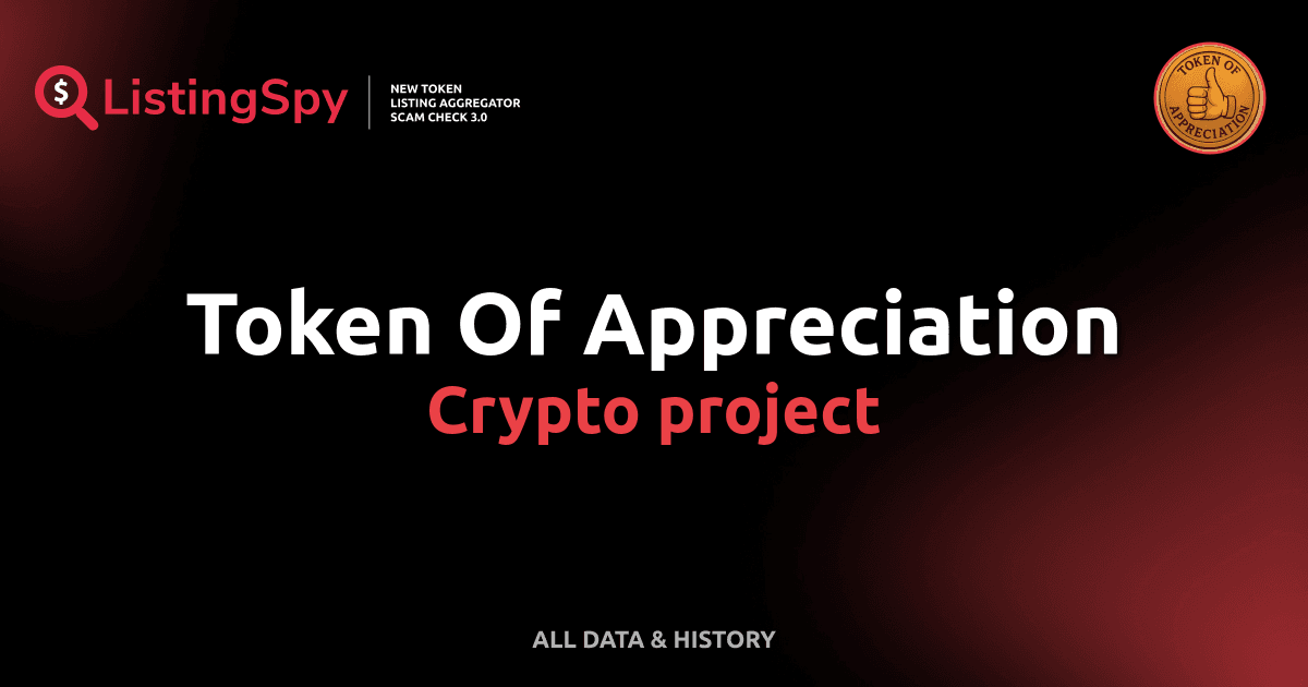Token Of Appreciation crypto project: Appreciate token listings, events ...