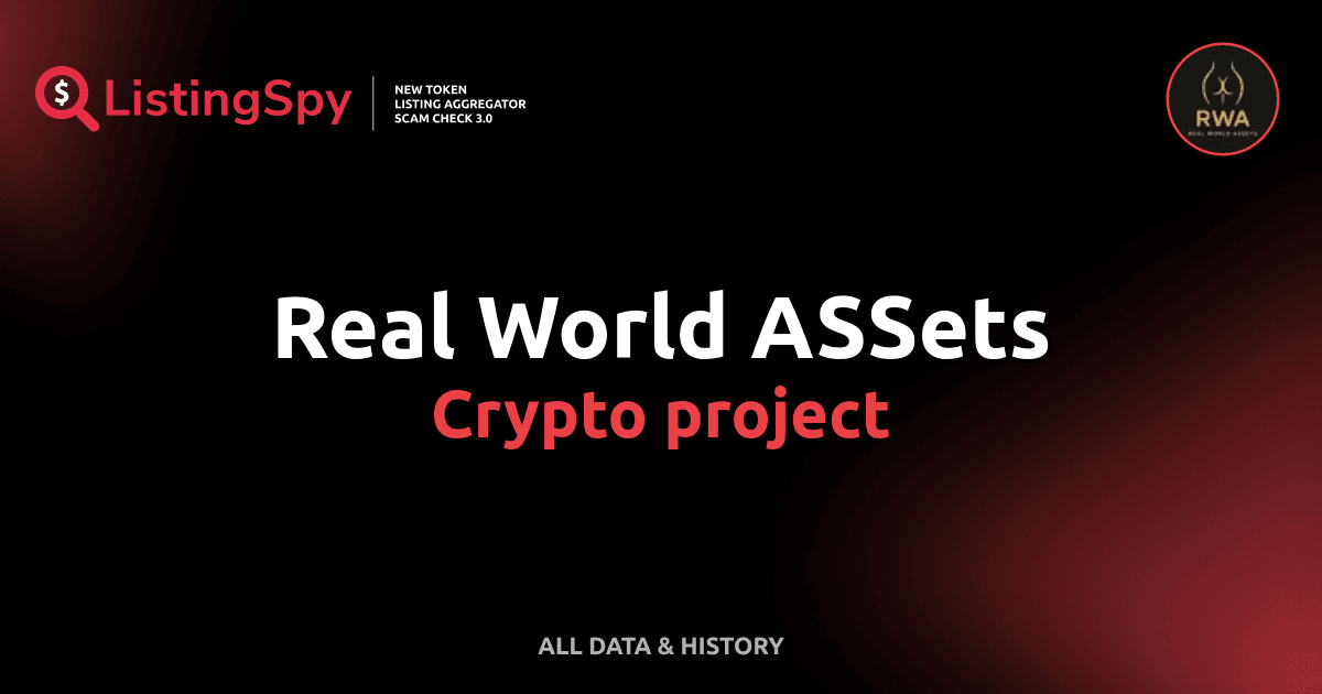 Real World ASSets crypto project: RWA token listings, events, analysis ...